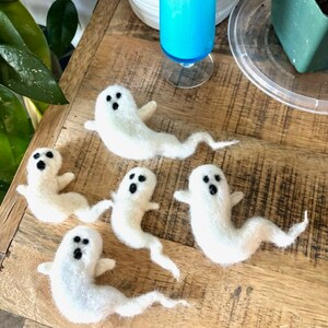Felted Halloween Ghosts: Handmade Wool Party Decor - Etsy