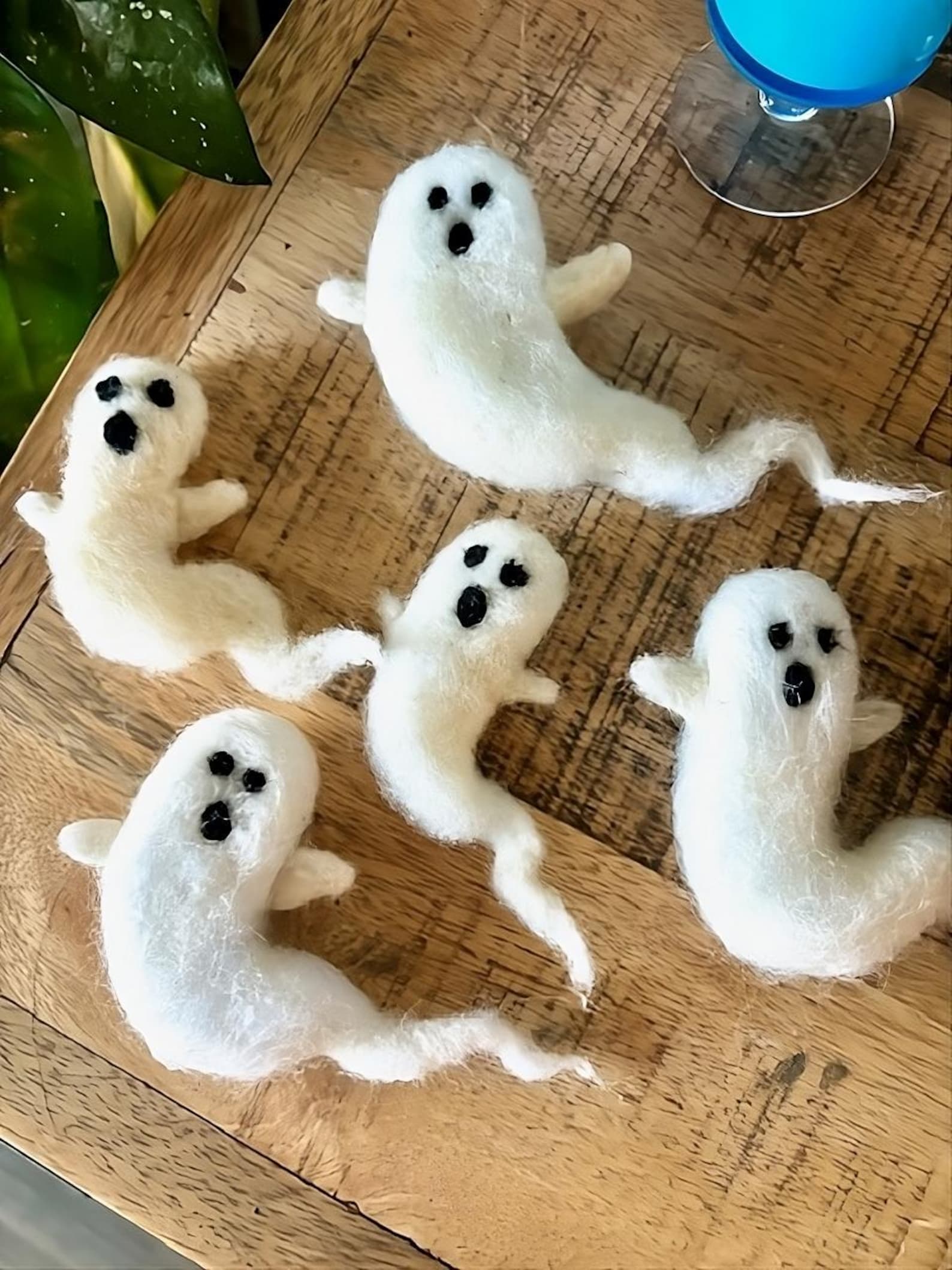 Felted Halloween Ghosts: Handmade Wool Party Decor - Etsy