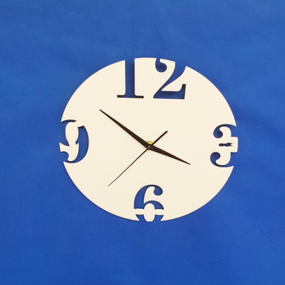 Acrylic Circle CLOCK With Numbers Blanks With Sweep Movement Mechanism ...