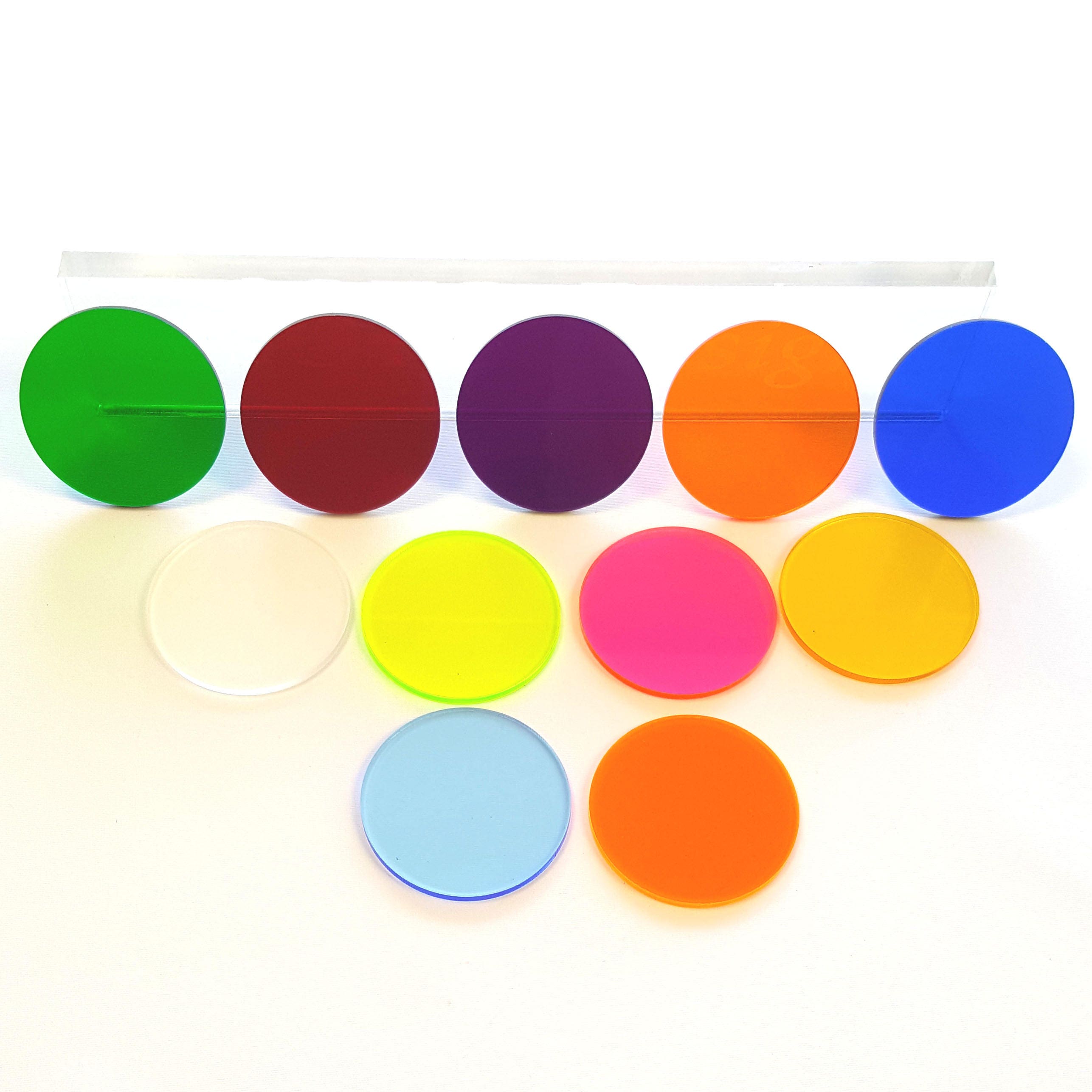 25 Translucent Acrylic Circle Blanks (SELECT SIZE & COLOR ) 1/8 Thick ...