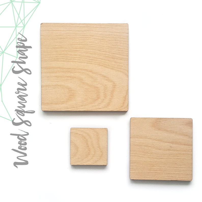 25 WOOD SQUARE Select Size 3/16 Thick Laser Cut | Etsy