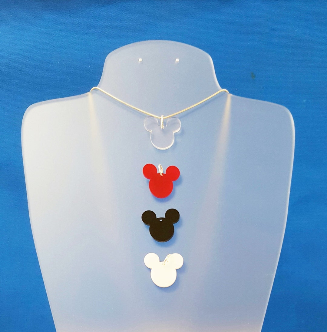 12 Acrylic Mickey Mouse Pendants: DIY Jewelry Blanks (1" or 1.5") - Etsy