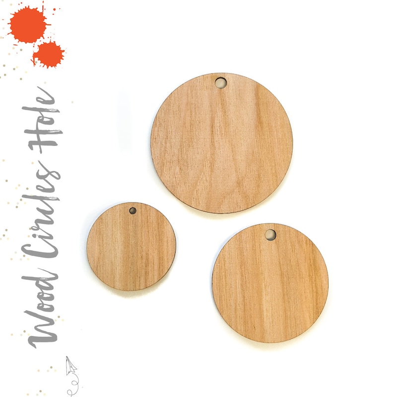 Wood Tag Circles Thick - Etsy