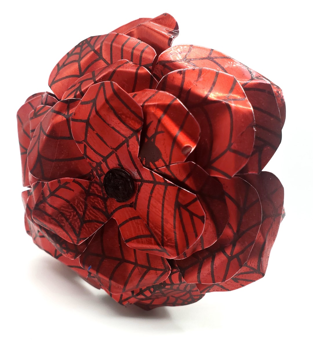 Cobweb Rose (metallic Red) - Etsy