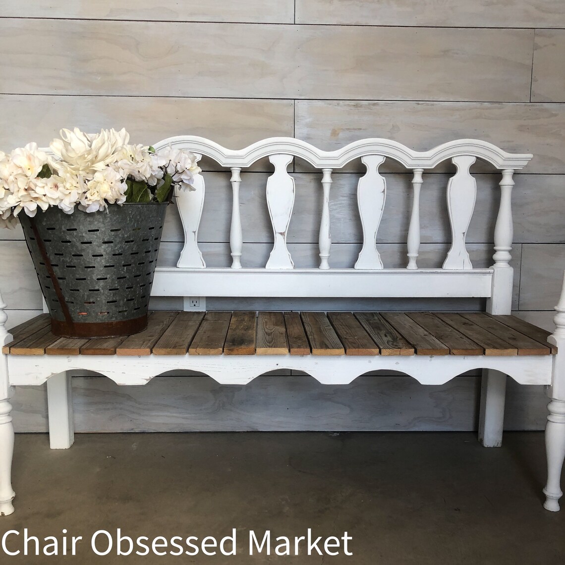 SOLD Bench White Farmhouse Ready to Ship Entryway Feature - Etsy