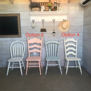 Farmhouse Chairs Painted Set of Four 4 Vintage Farm Chairs Painted With ...