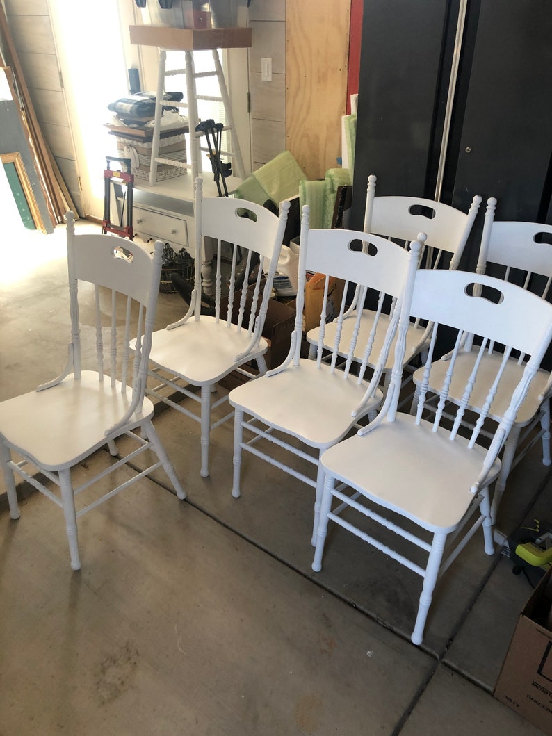 CUSTOM FARMHOUSE CHAIR Set of 6 Choose Paint Color Finish | Etsy