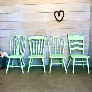 Farmhouse Chairs Set of Four 4 Vintage Farm Chairs You Choose the Style ...