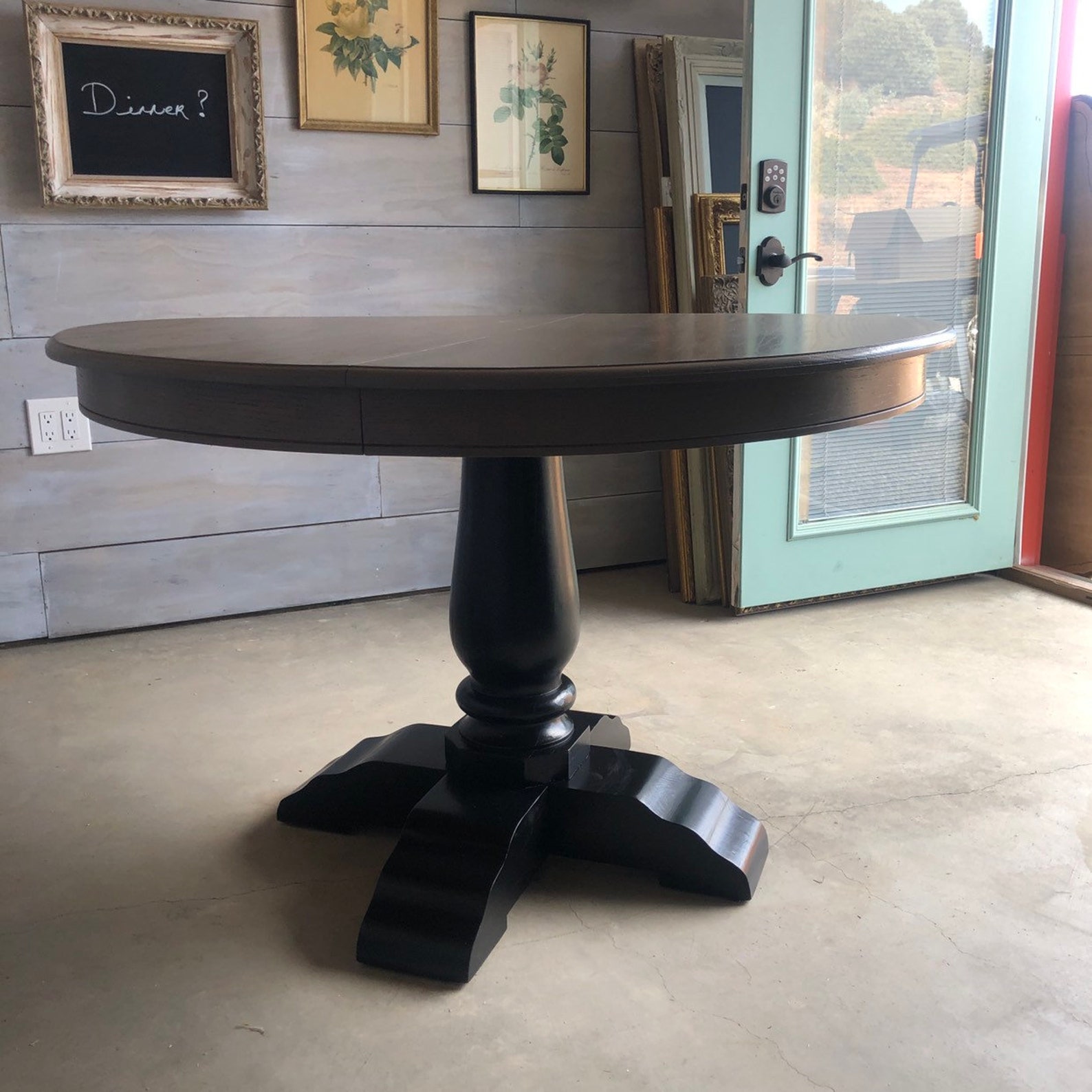 Rustic Modern Farmhouse Round Table 48 66 - Etsy