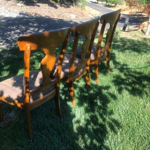 SOLD YOU CHOOSE the Paint Color & Upholstery Set of 6 six Wood Dining ...