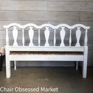 SOLD Bench White Farmhouse Ready to Ship Entryway Feature Porch - Etsy
