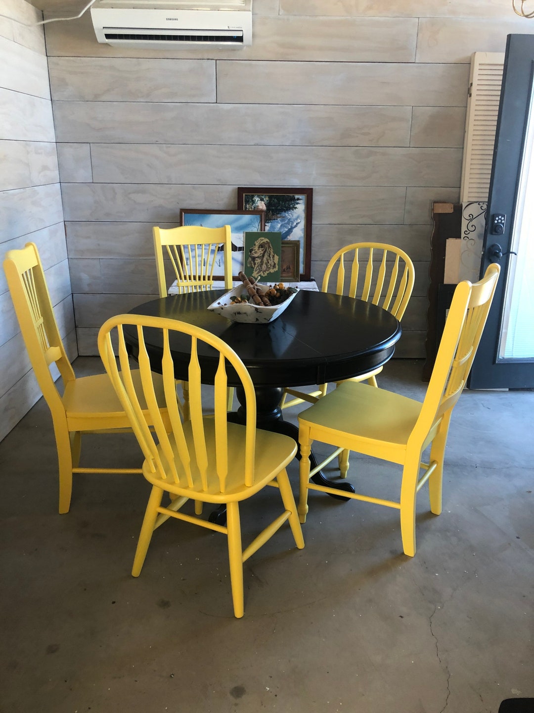Farmhouse Dining Chairs Set of Four (4) Mixed Vintage Farm Chairs ...