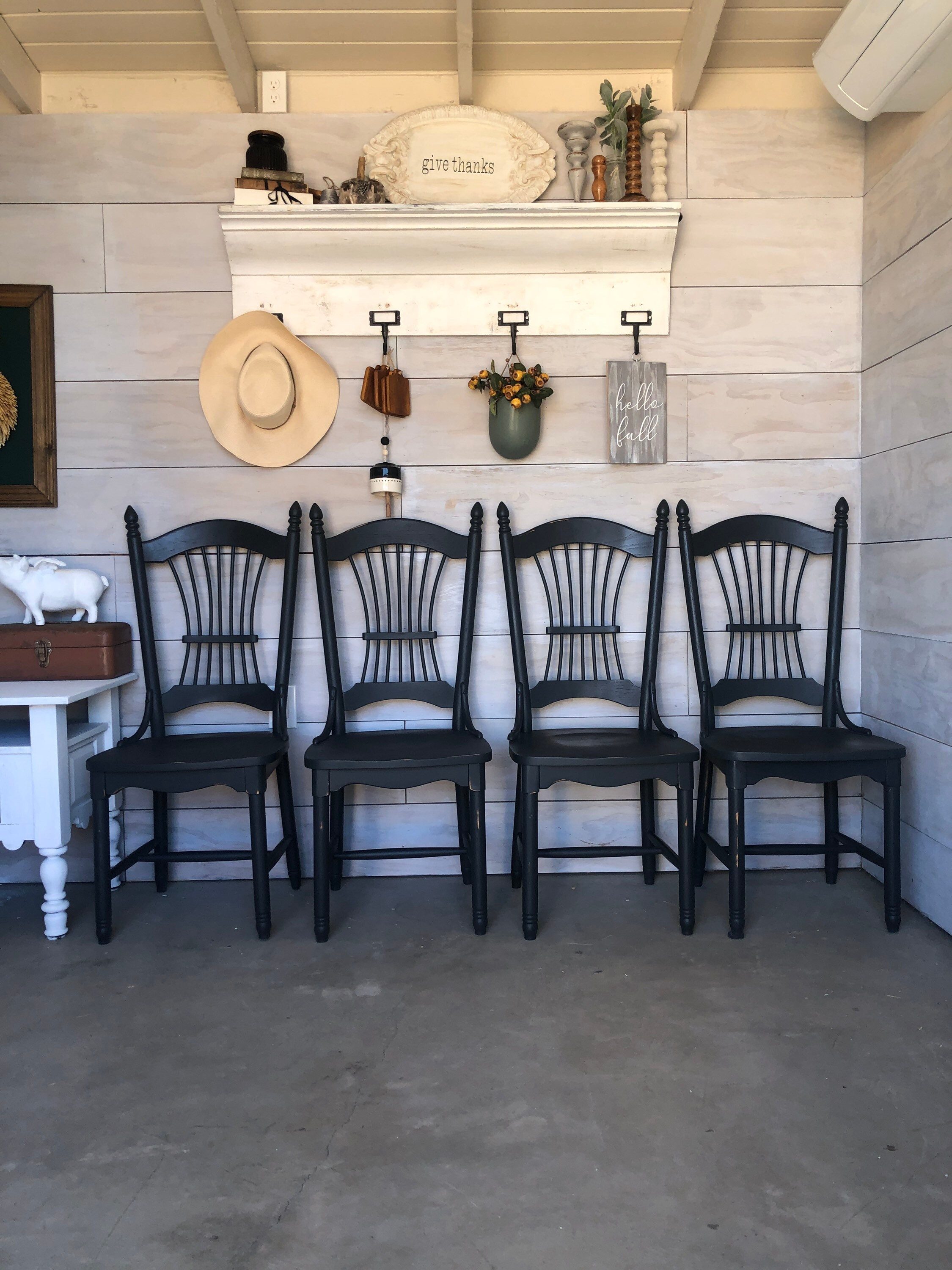 Farmhouse Chairs set of four vintage farm chairs You choose | Etsy