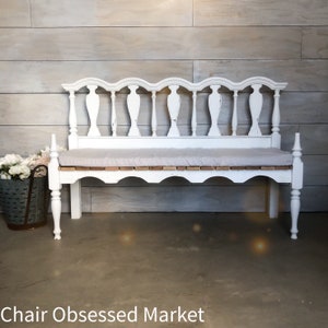 SOLD Bench White Farmhouse Ready to Ship Entryway Feature Porch - Etsy