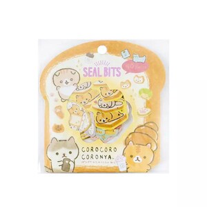 Kawaii Corocoro Bread Cat Seal Bits, Stickers Packet, Sticker Flakes ...