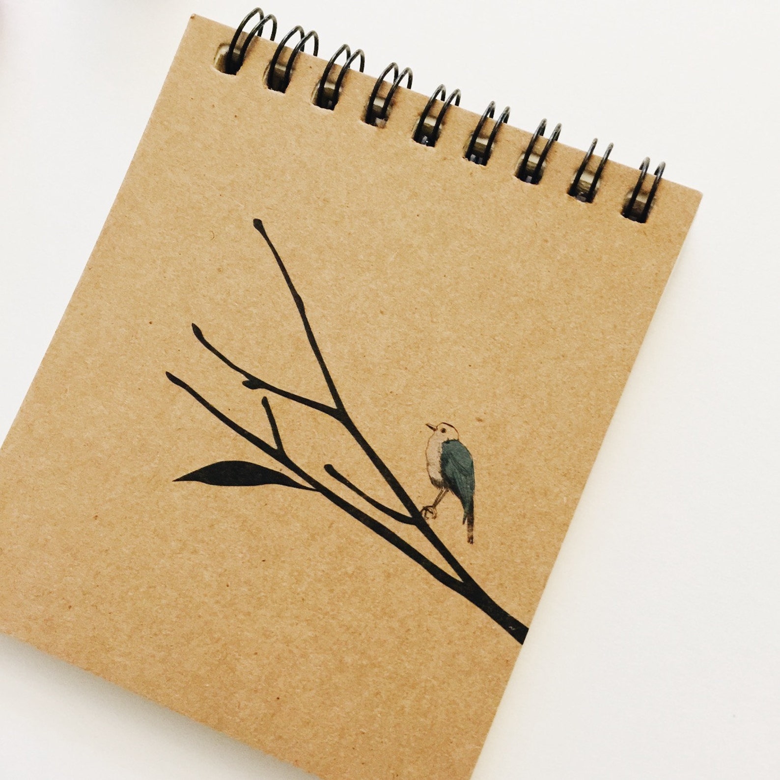 Branch Blue Bird Mini Spiral Notebook | Etsy