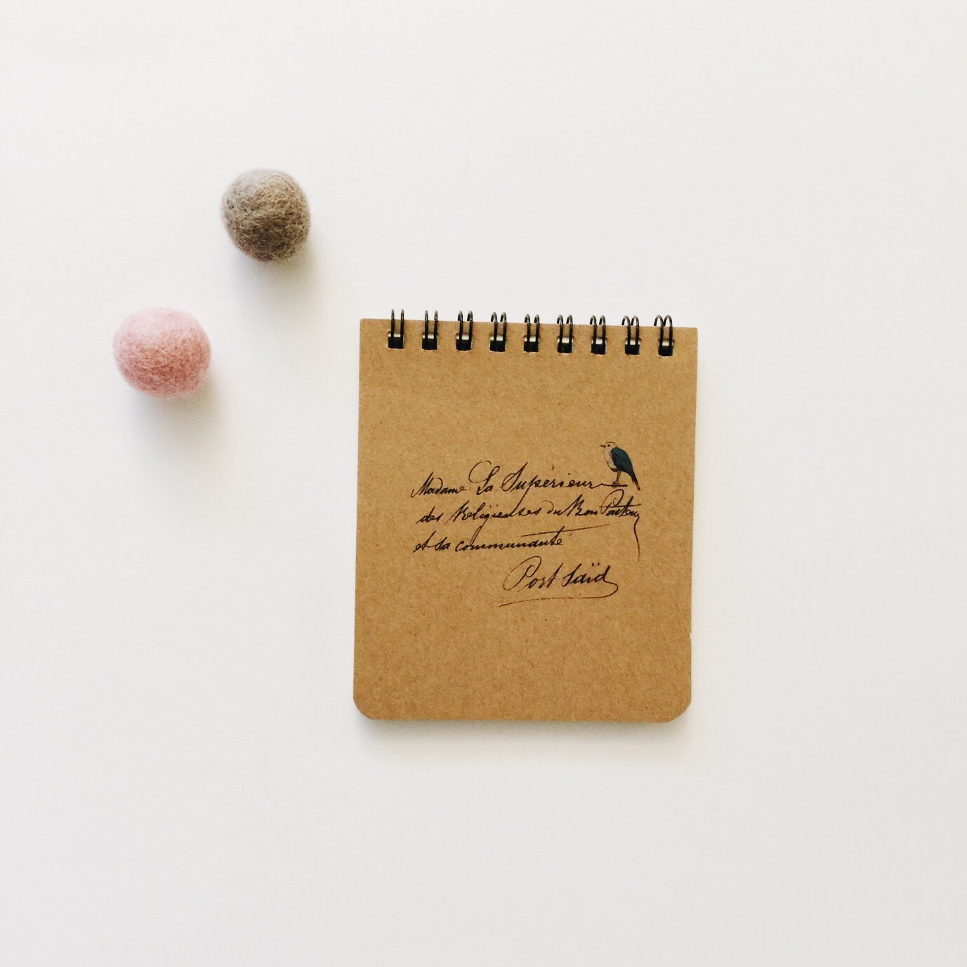 Script Print Blue Bird Mini Spiral Notebook | Etsy