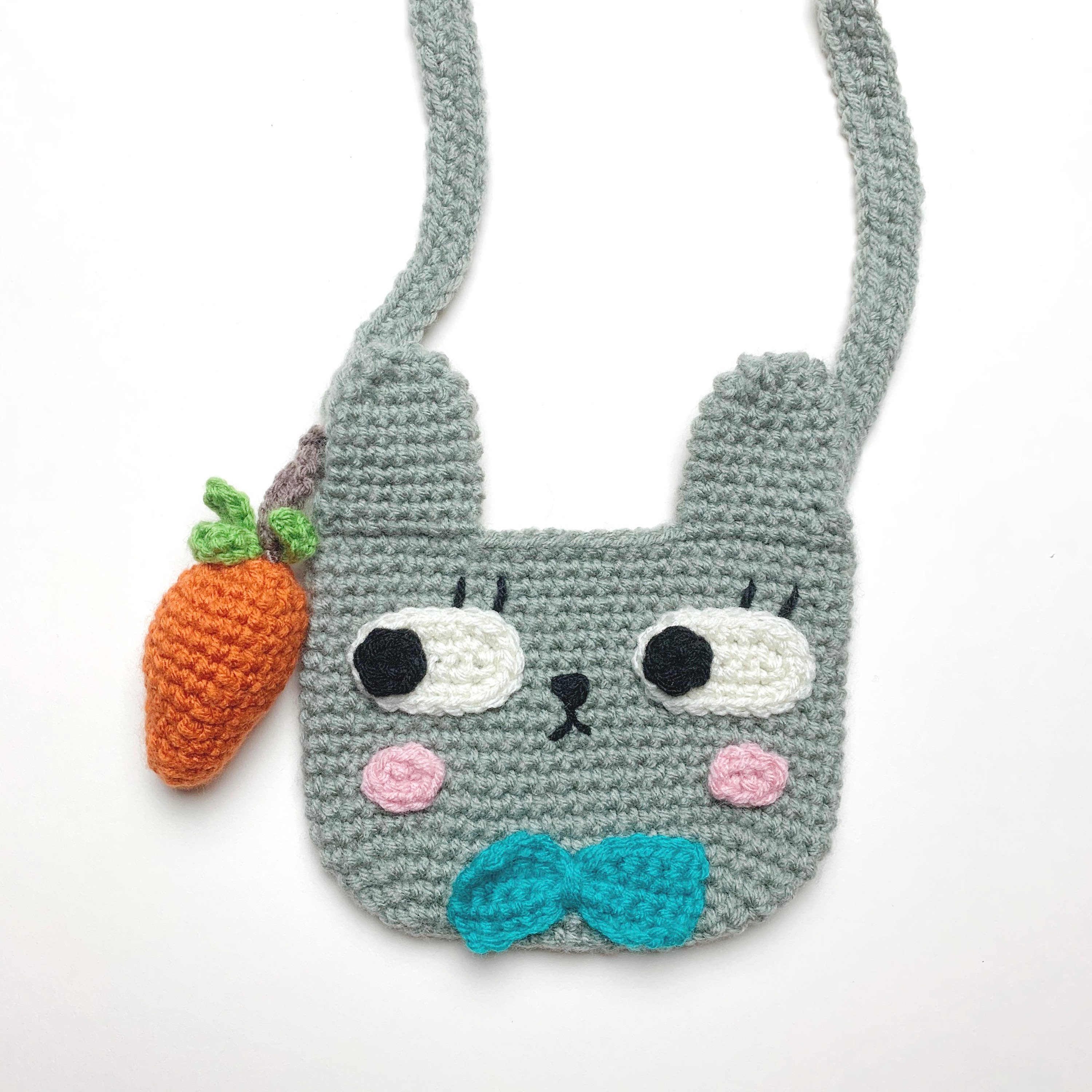 Floppy Ear Bunny Kids Knit Crochet Bag | Etsy