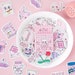 Kawaii Pink Cute Team Stickers Packet, Kawaii Stickers, Sticker Flakes ...