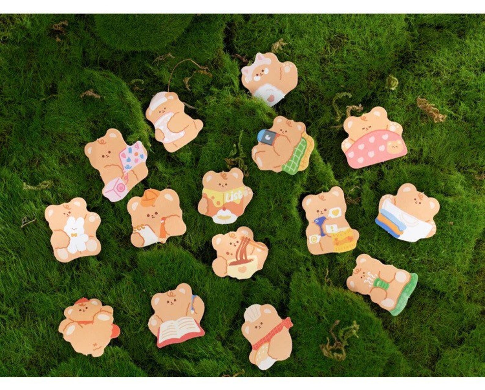 Kawaii Cute Little Bear Stickers Packet, Sticker Flakes, Diary ...