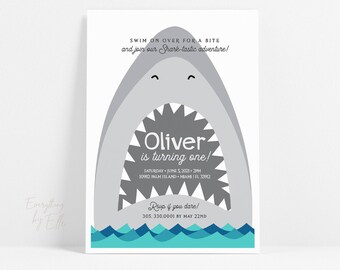 Jaws Themed Party Invitation - Etsy