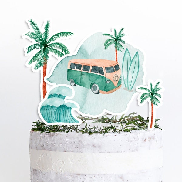 Surfing Cake Topper - Etsy