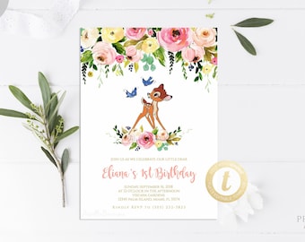 Bambi invitation | Etsy