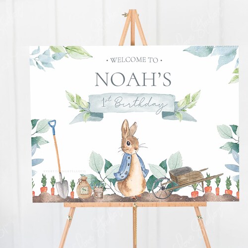 Peter Rabbit Printable Sign Personalized Welcome Sign Peter - Etsy