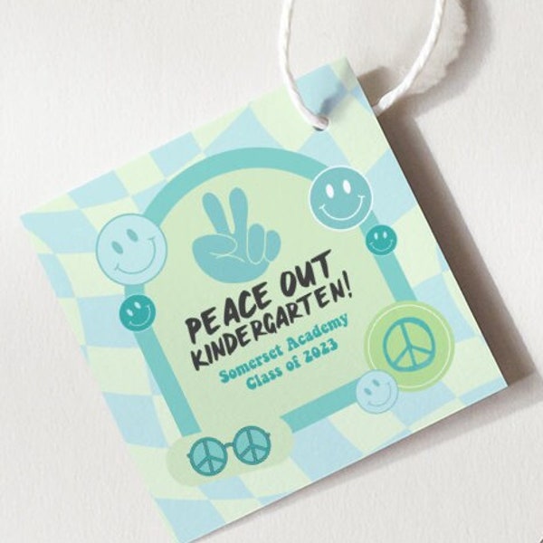 Peace Out Kindergarten Party Invitation - Etsy