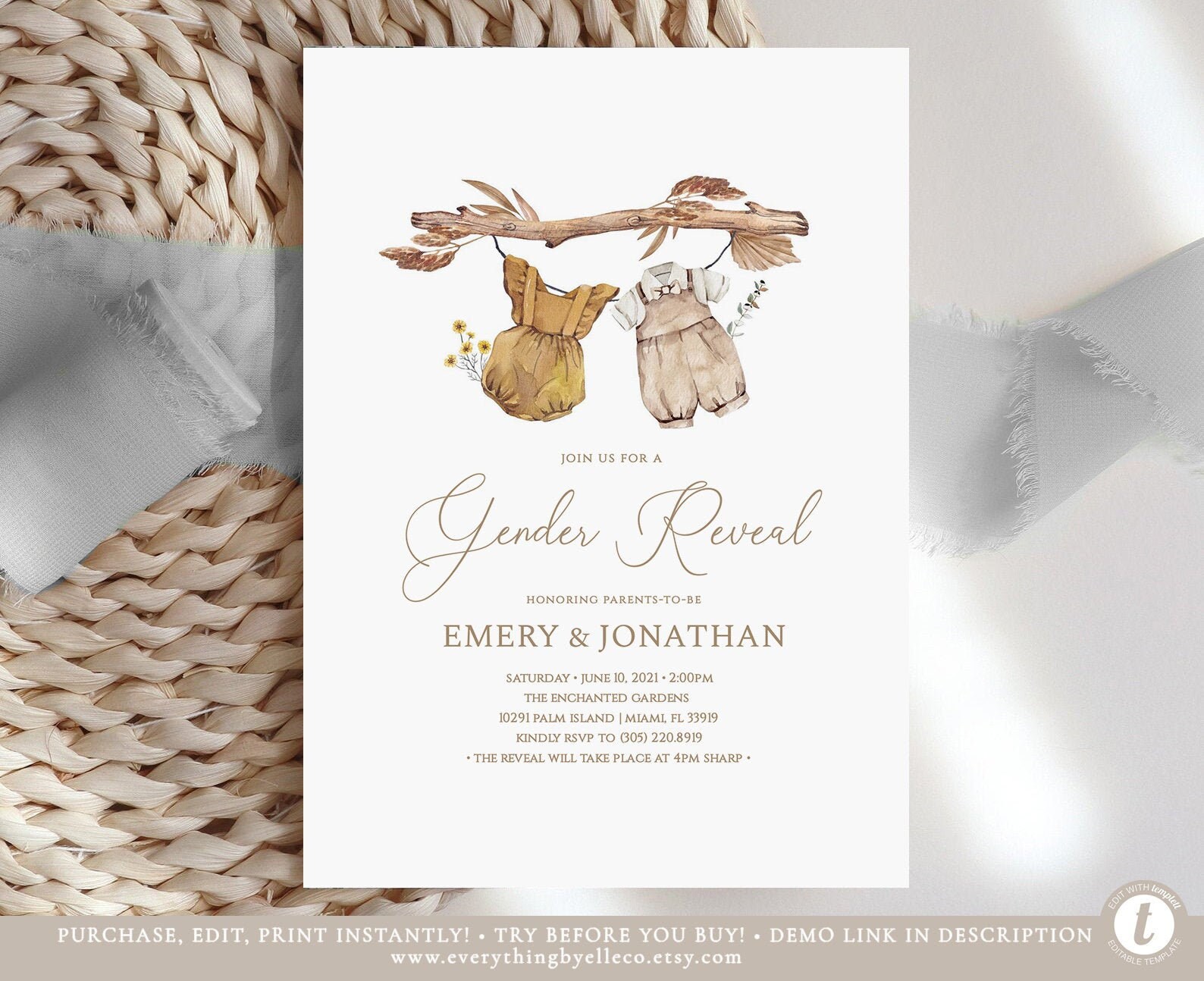 Boho Boy or Girl Pennant Banner Printable Instant Boho Gender | Etsy