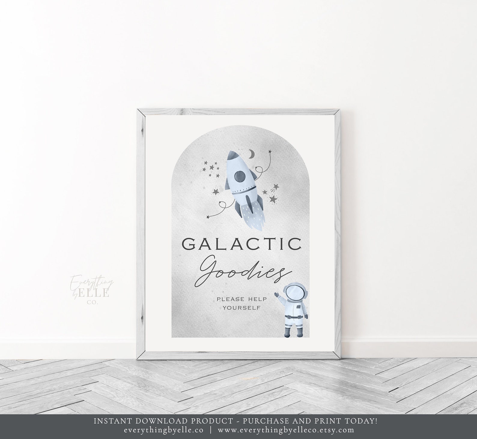 Space Galactic Goodies Table Sign Astronaut Planets Birthday - Etsy