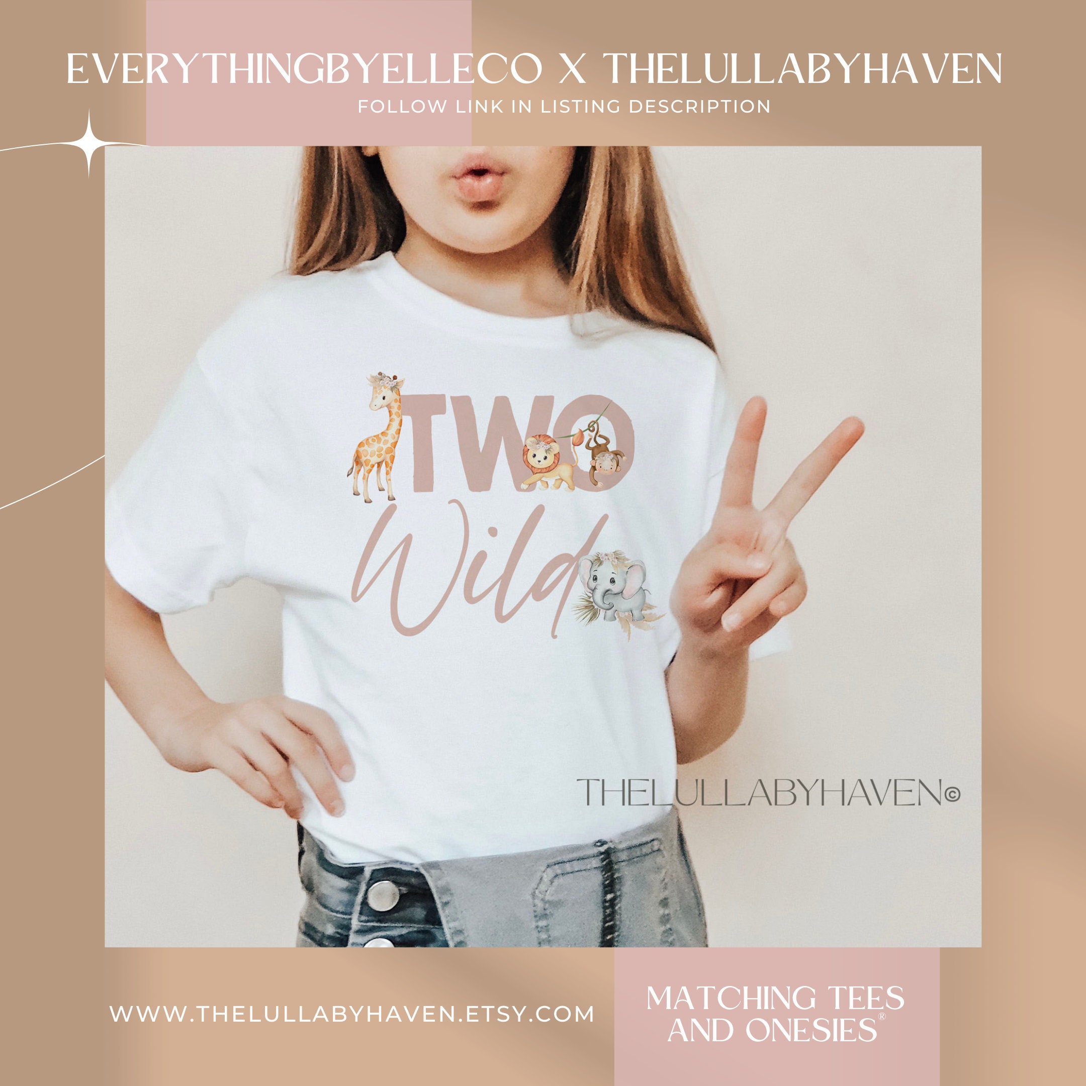 TWO Wild Welcome Sign Girl Editable Pink Safari Animals 2nd - Etsy