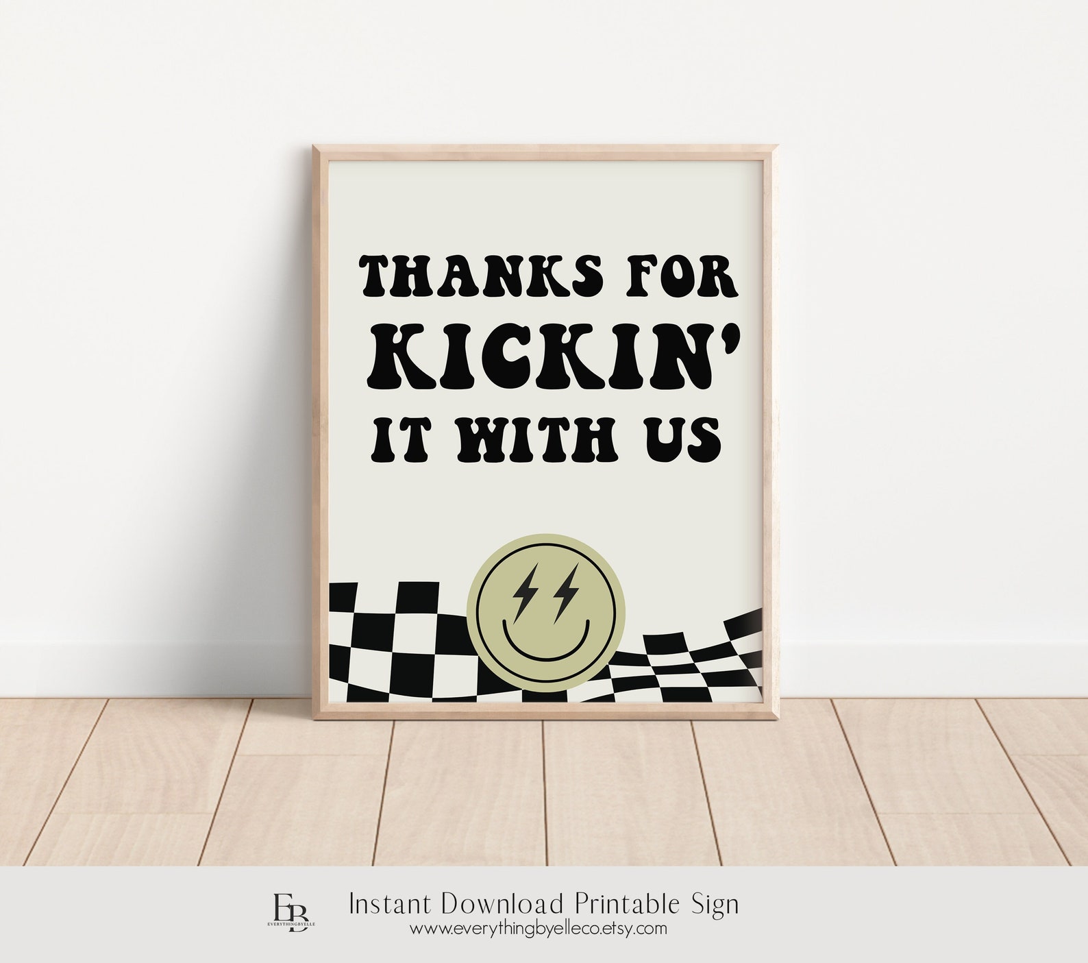 ONE Happy Dude Thank You Sign Neutral Smiley Table Sign - Etsy