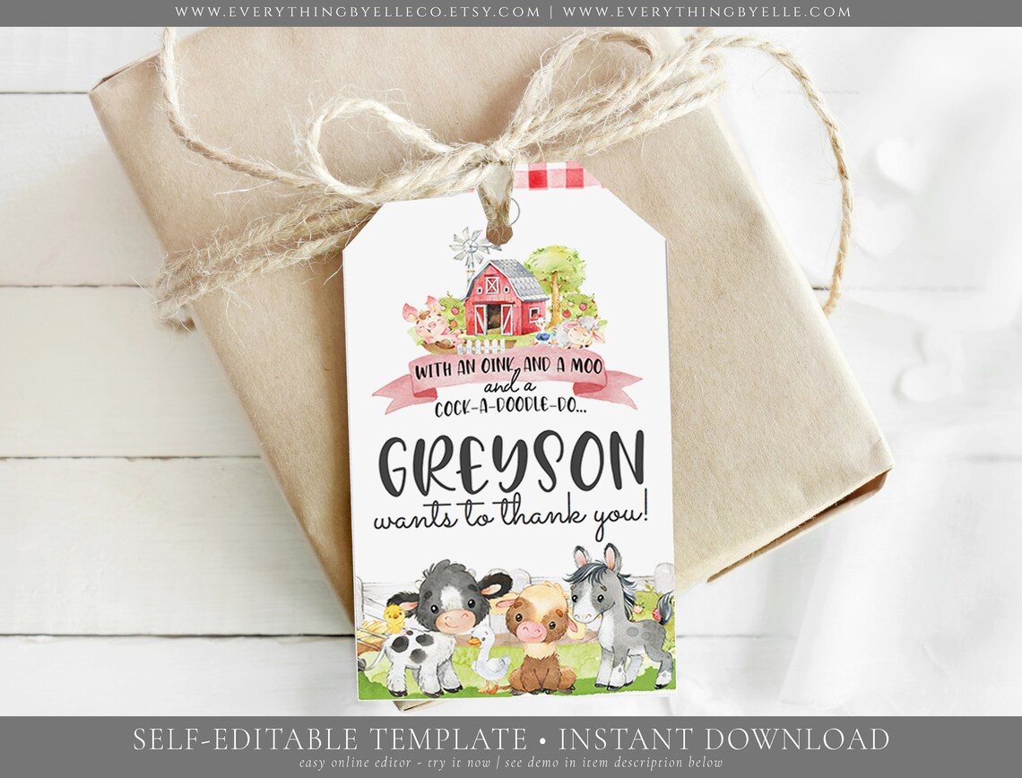 Farm Printable Sign Adopt Animal Farm Animals Birthday Table - Etsy