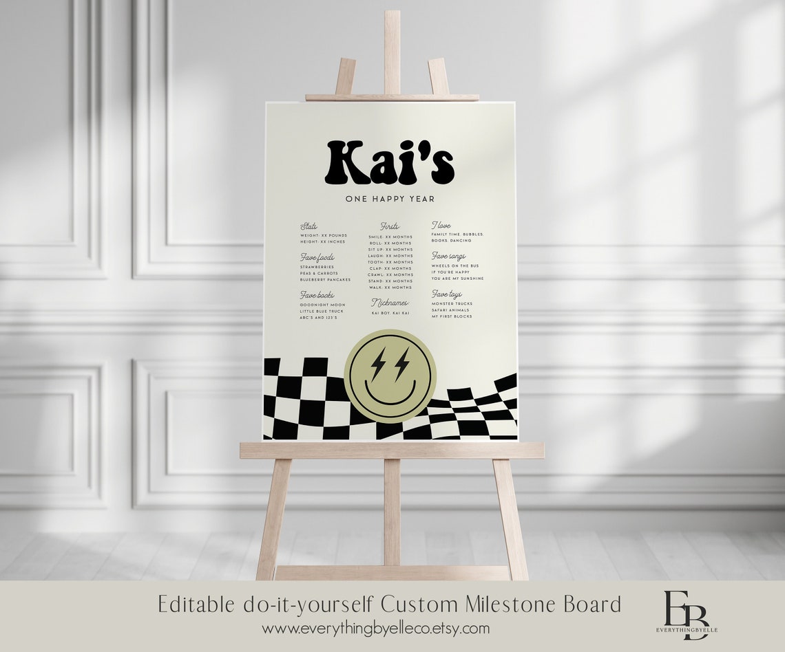 ONE Happy Dude Thank You Sign Neutral Smiley Table Sign - Etsy