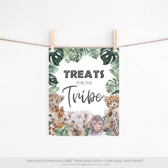 Safari Wild Animal Printable Sign Instant Download Jungle - Etsy