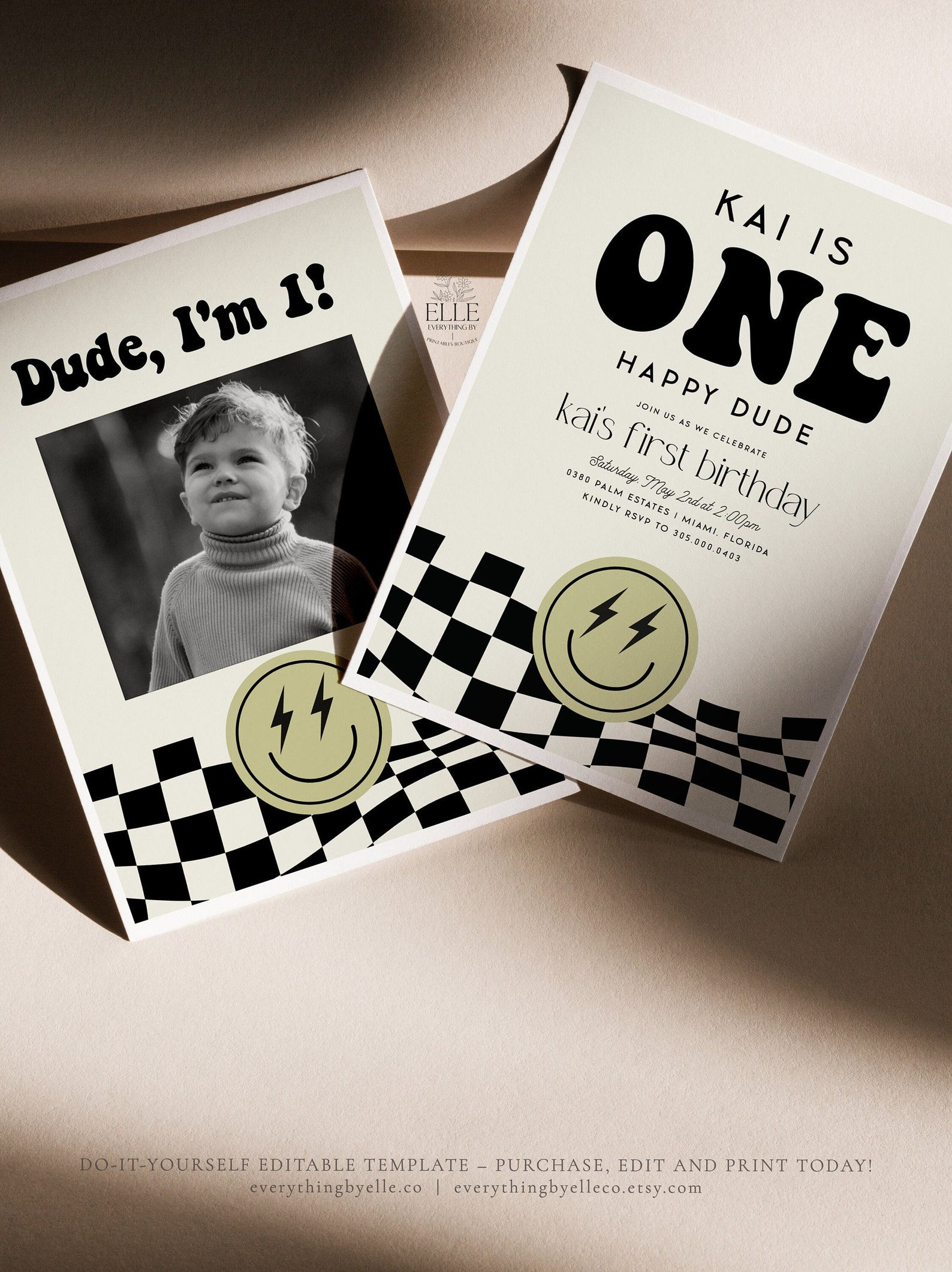 ONE Happy Dude Thank You Sign Neutral Smiley Table Sign - Etsy