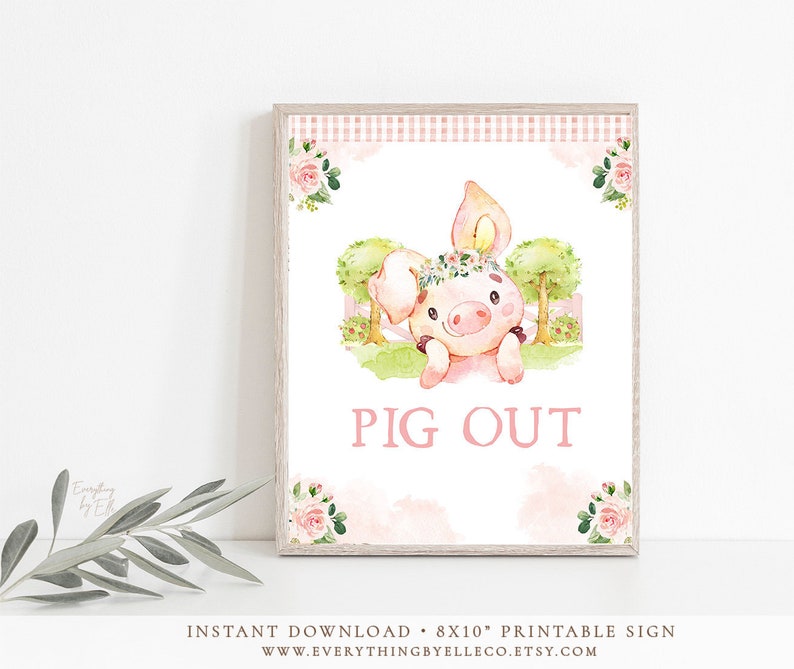 Pink Farm Printable Sign Watering Hole Table Sign Farm - Etsy