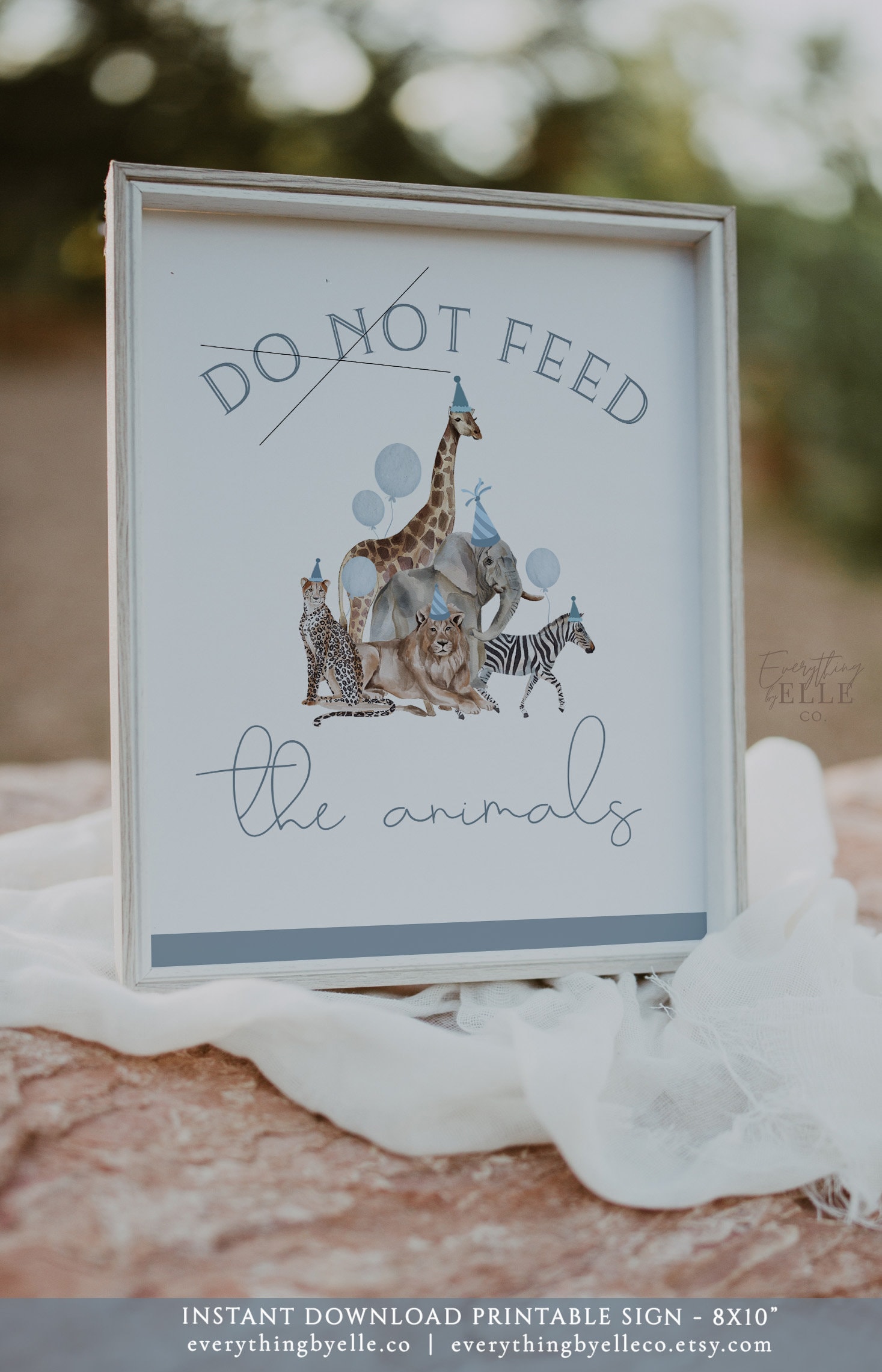 Party Animals Birthday Milestone Board Editable Boy Safari | Etsy