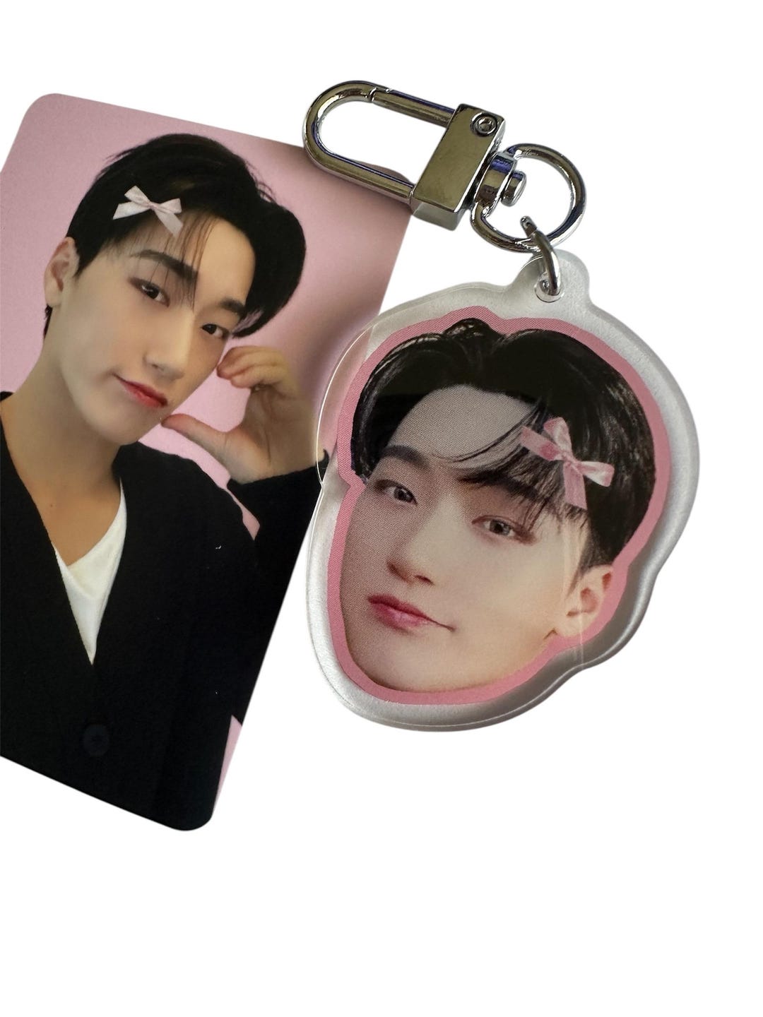 Choi SAN ATEEZ Atiny Keychain Deco Face Charm Kawaii Deco Kpop Concert ...