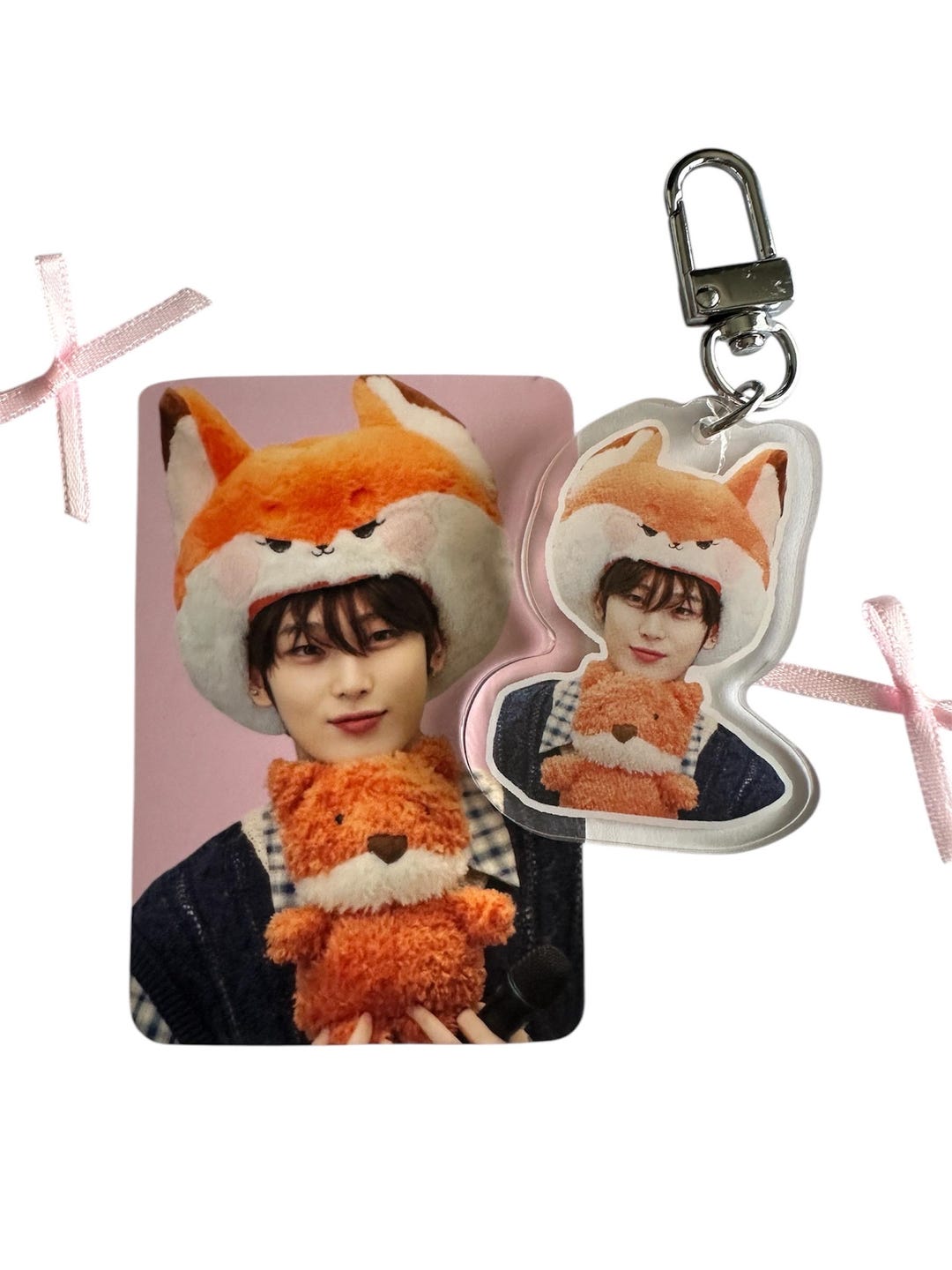 SUNOO Enhypen Kawaii Desert Fox Bias Acrylic Keychain Charm Funny Deco ...