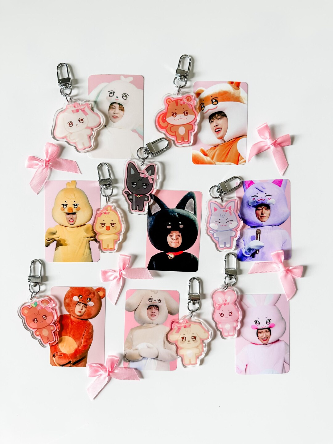 ATEEZ ANITEEZ Atiny Bowteez Keychain Charm Kawaii Deco Kpop Concert ...
