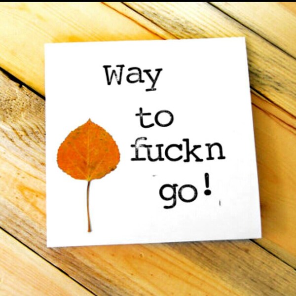 Way to Go Card - Etsy