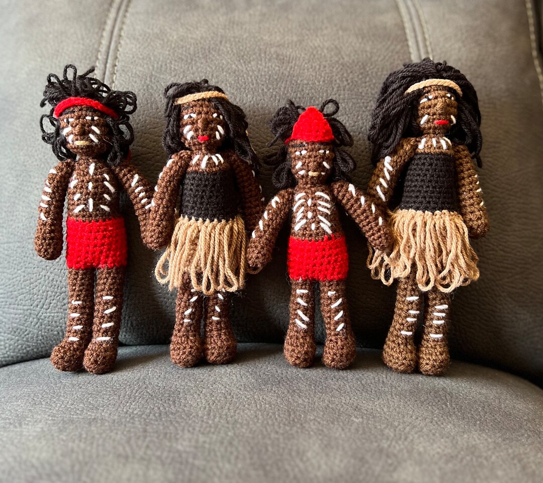 Crocheted the Noongar Family Dolls - Etsy
