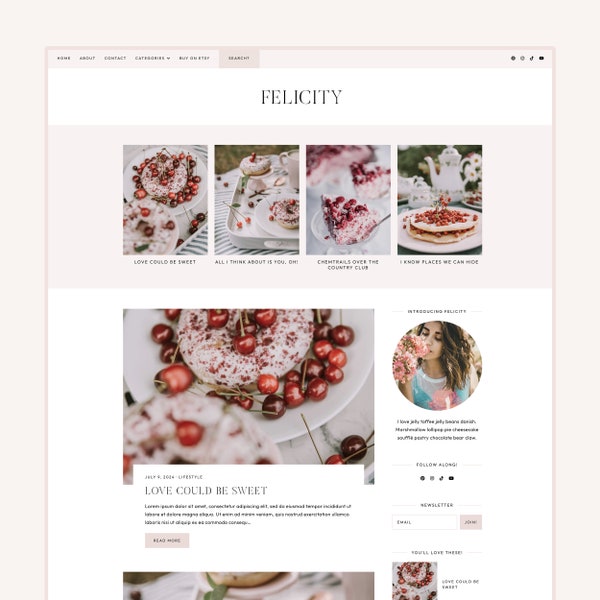 Blogger Template - Etsy