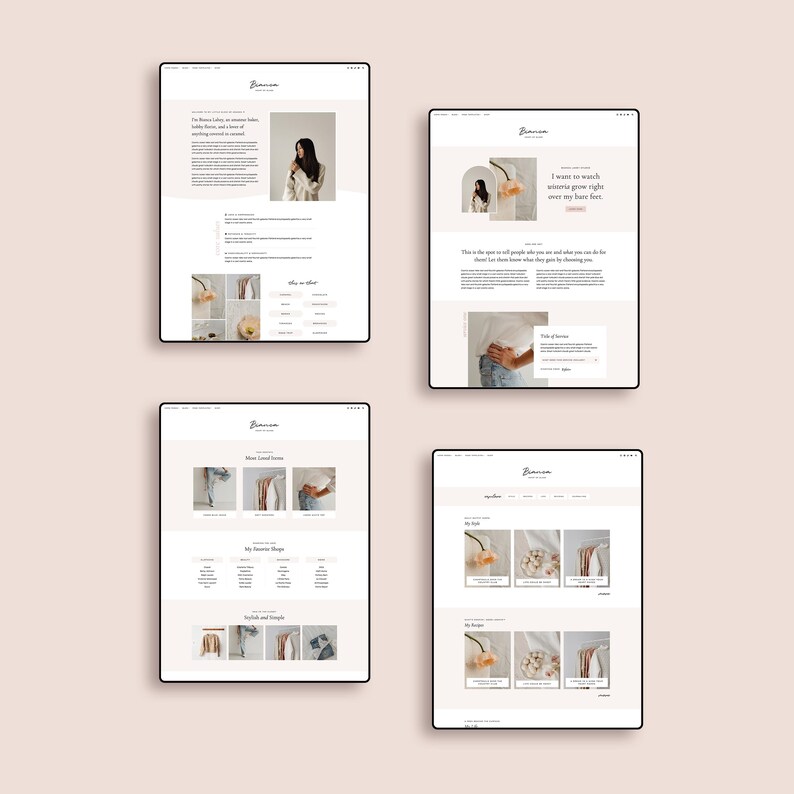 Feminine Wordpress Blog Theme | Bianca Website Template | Kadence ...