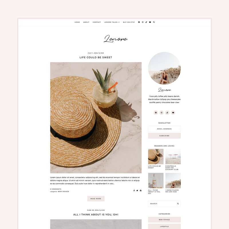 Blogger Template - Etsy