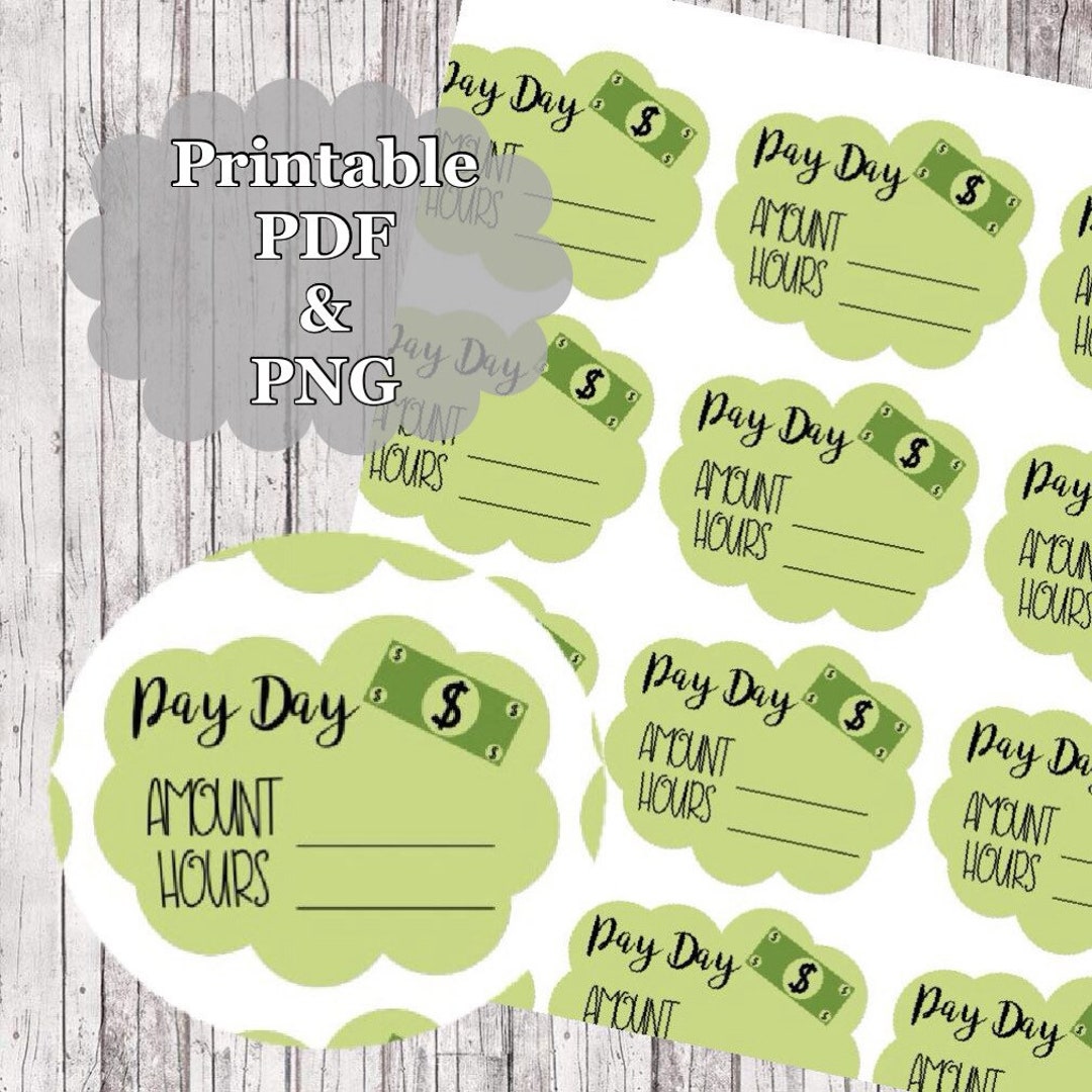 PRINTABLE Pay Day Planner Stickers Download // Happy Planner Pay Day ...