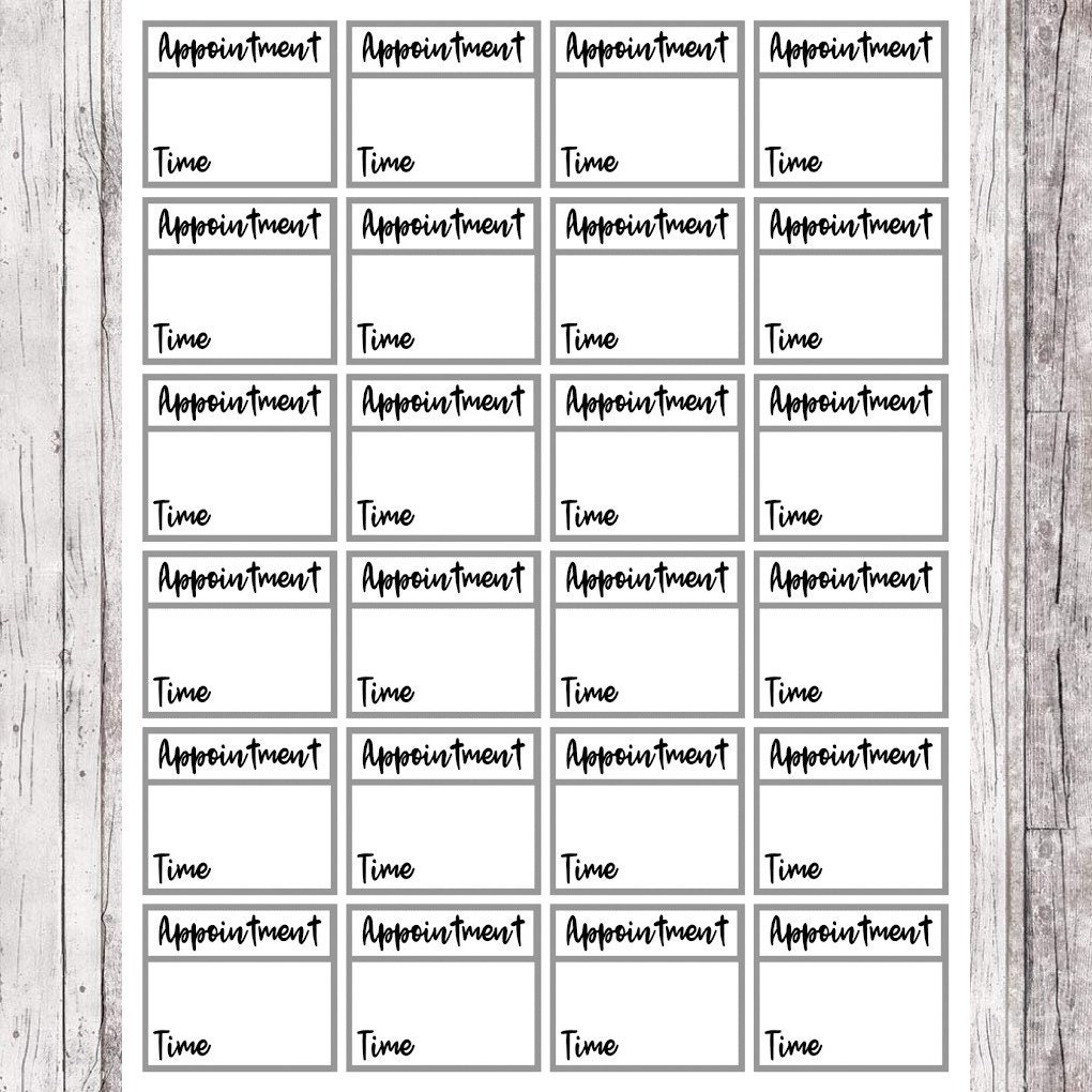 PRINTABLE Appointment Planner Stickers Download // Appointment Stickers ...