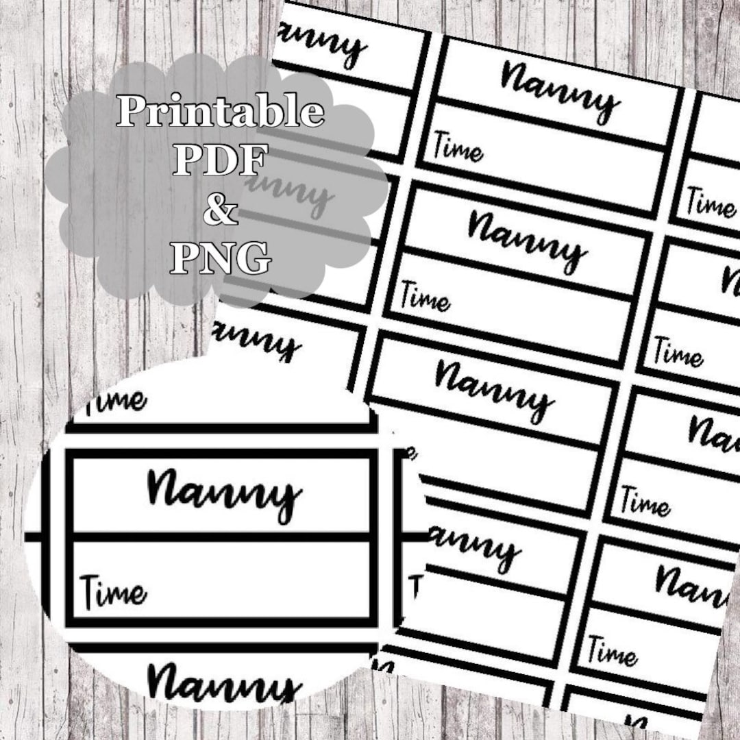 PRINTABLE Nanny Planner Stickers Download // Nanny Stickers // Happy ...